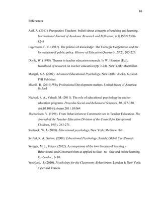 Theory of Teacher Education Behavioral Perspective | PDF