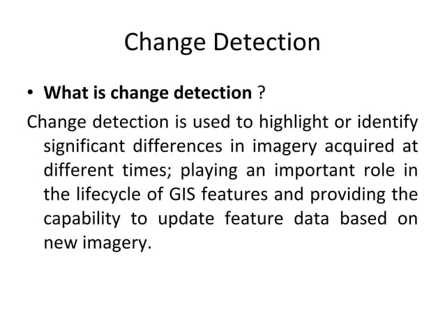 Change detection | PPT