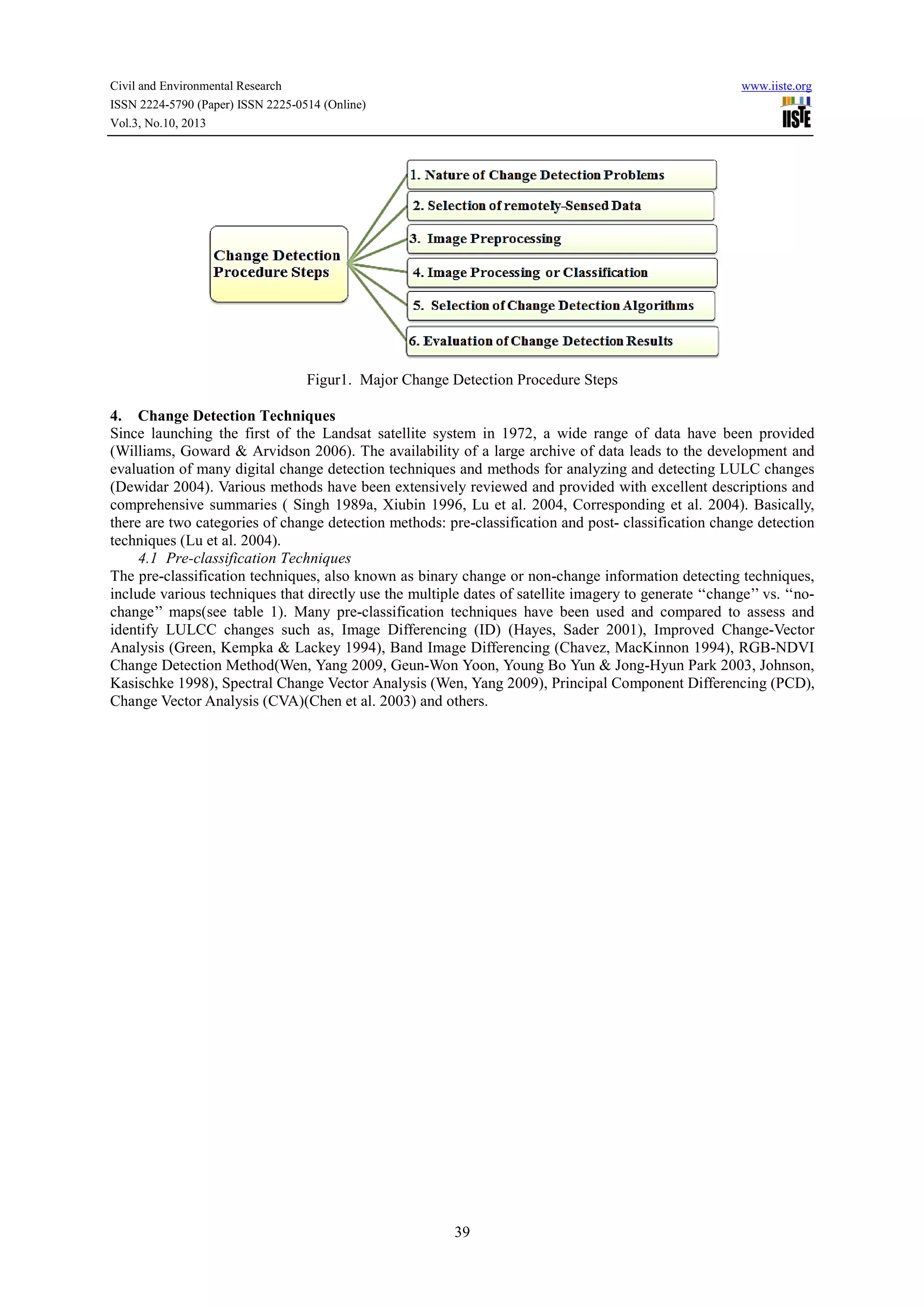 Change detection process and techniques | PDF