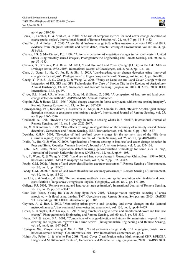 Change detection process and techniques | PDF