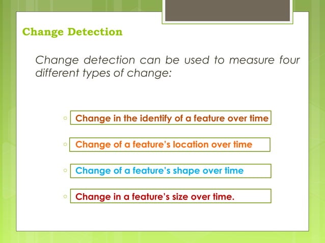 Change detection using remote sensing and GIS | PPT | Geography | Science