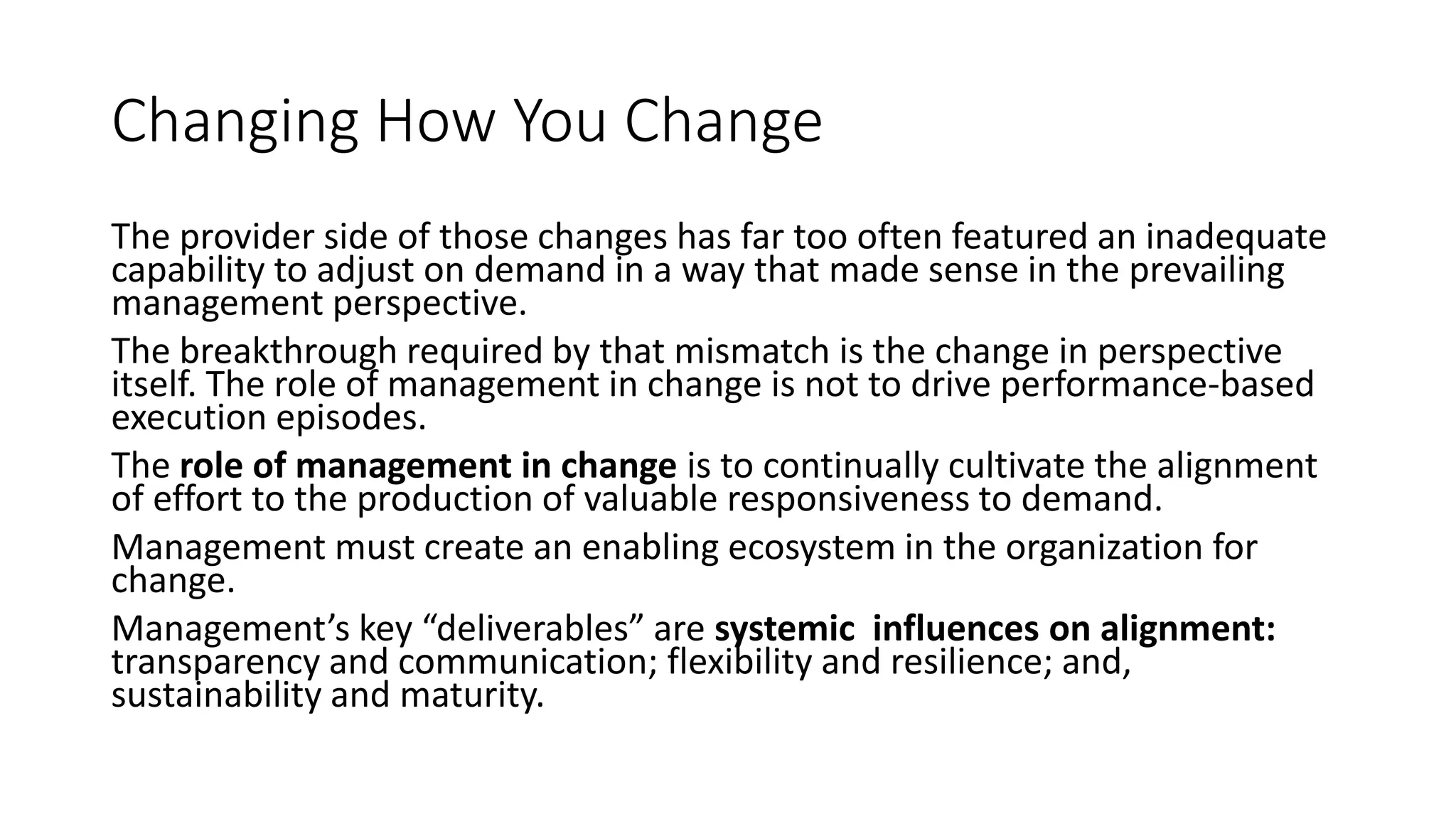 Change Enablement Framework - Introduction | PDF