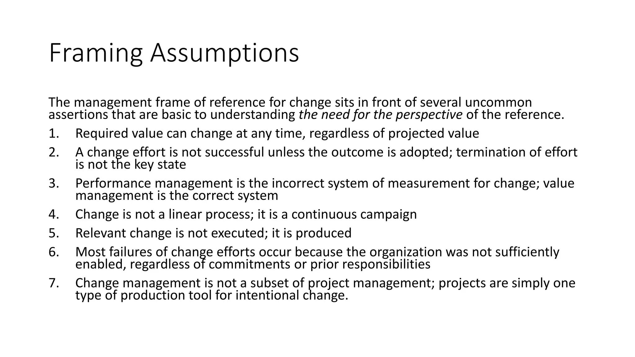 Change Enablement Framework - Introduction | PDF