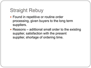 Change in buying situations | PPT