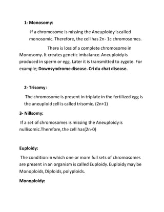 Change in chromosome | DOC