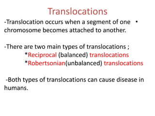 Change in Chromosome structures by Tauqeer Ahmad | PPTX