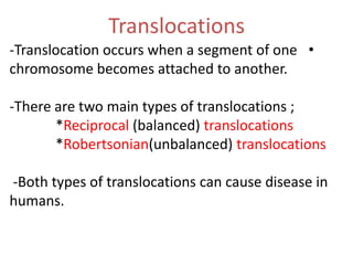 Change in chromosome structure | PPTX