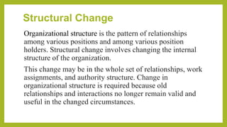 Change in the organization behaviour for mBA students | PPTX