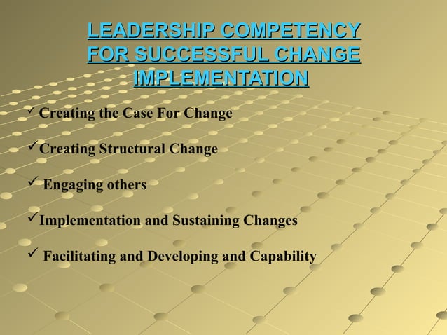 Change Leadership | PPT