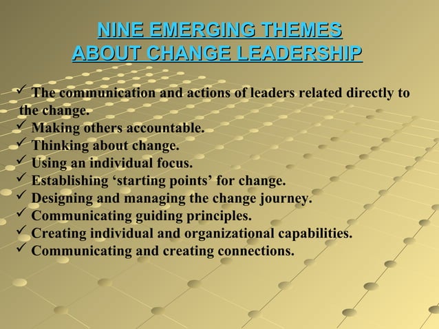 Change Leadership | PPT