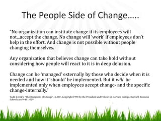 Change Leadership Workshop: Managing the People Side of Change | PPTX