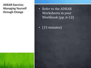 Change Leadership Workshop: Managing the People Side of Change | PPTX