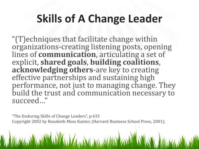 Change Leadership Workshop: Managing the People Side of Change | PPTX