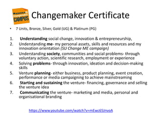 UoN Changemaker campus presentation June 2104 | PPT