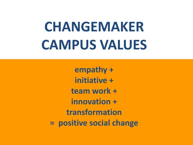 Changemaker campus presentation students Nov 2013 | PPT