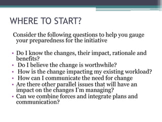 Training module:Change management | PPTX