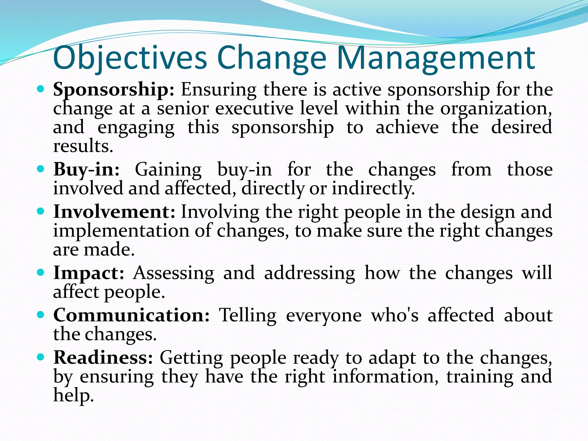 Change management and Managing Change as a Process | PPTX