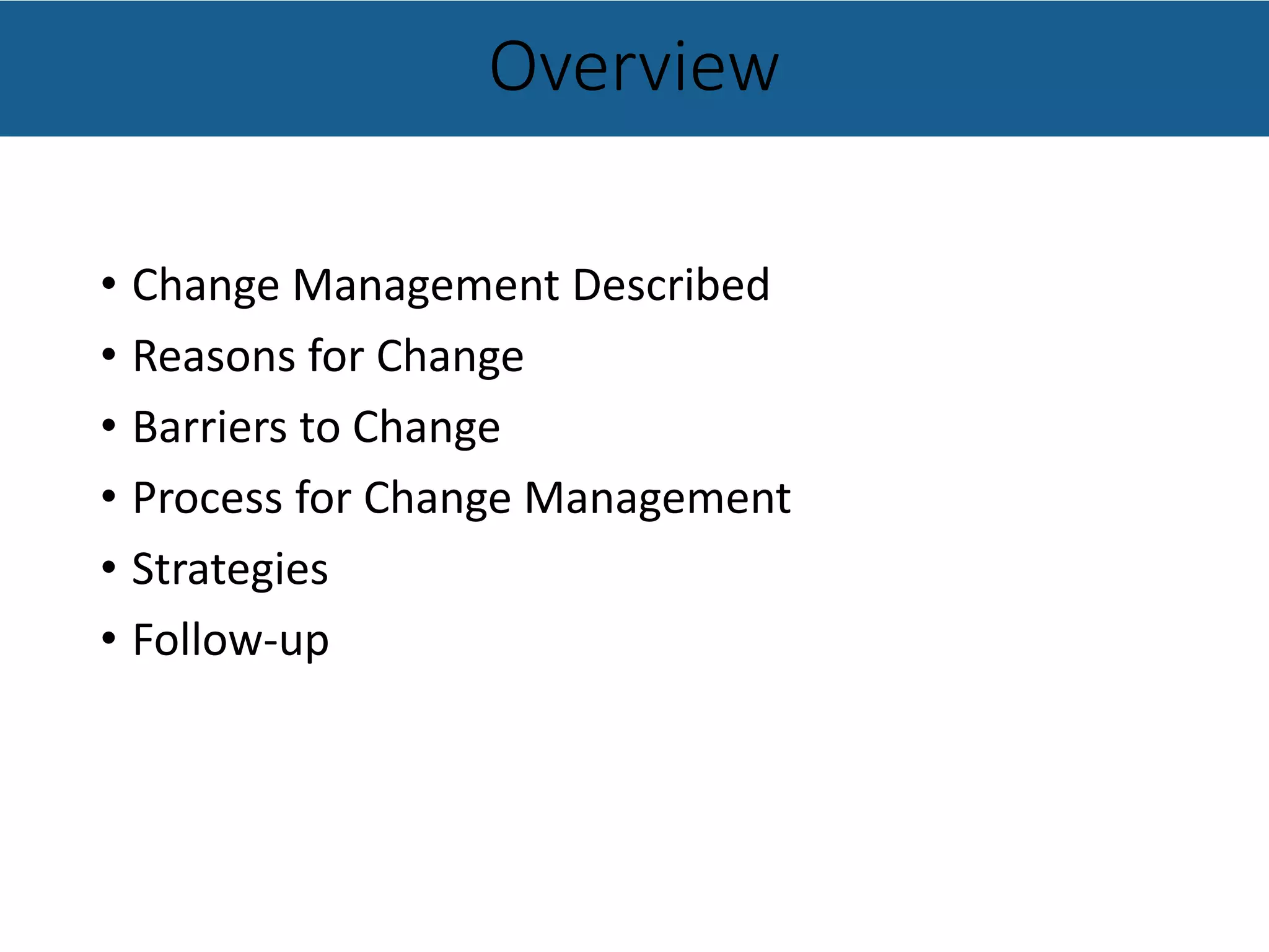 Change Management - Basics | PPTX