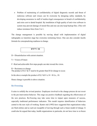 Change Management And Contingency Planning in Transformation of ...