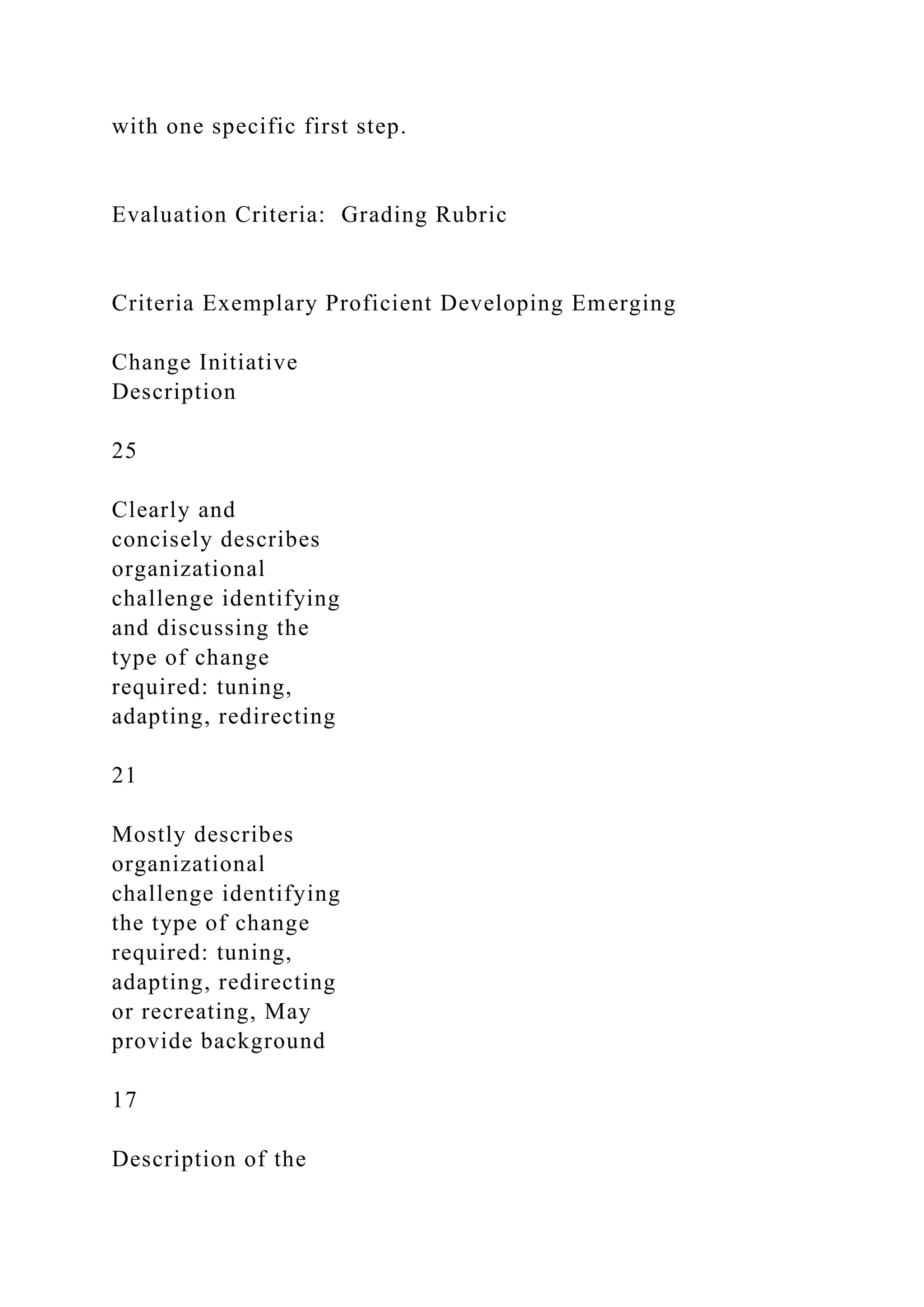 Change Management Application Paper OLCU 615 Week 8 Assignme.docx