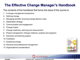 Change management foundation training course by interprom | PPT