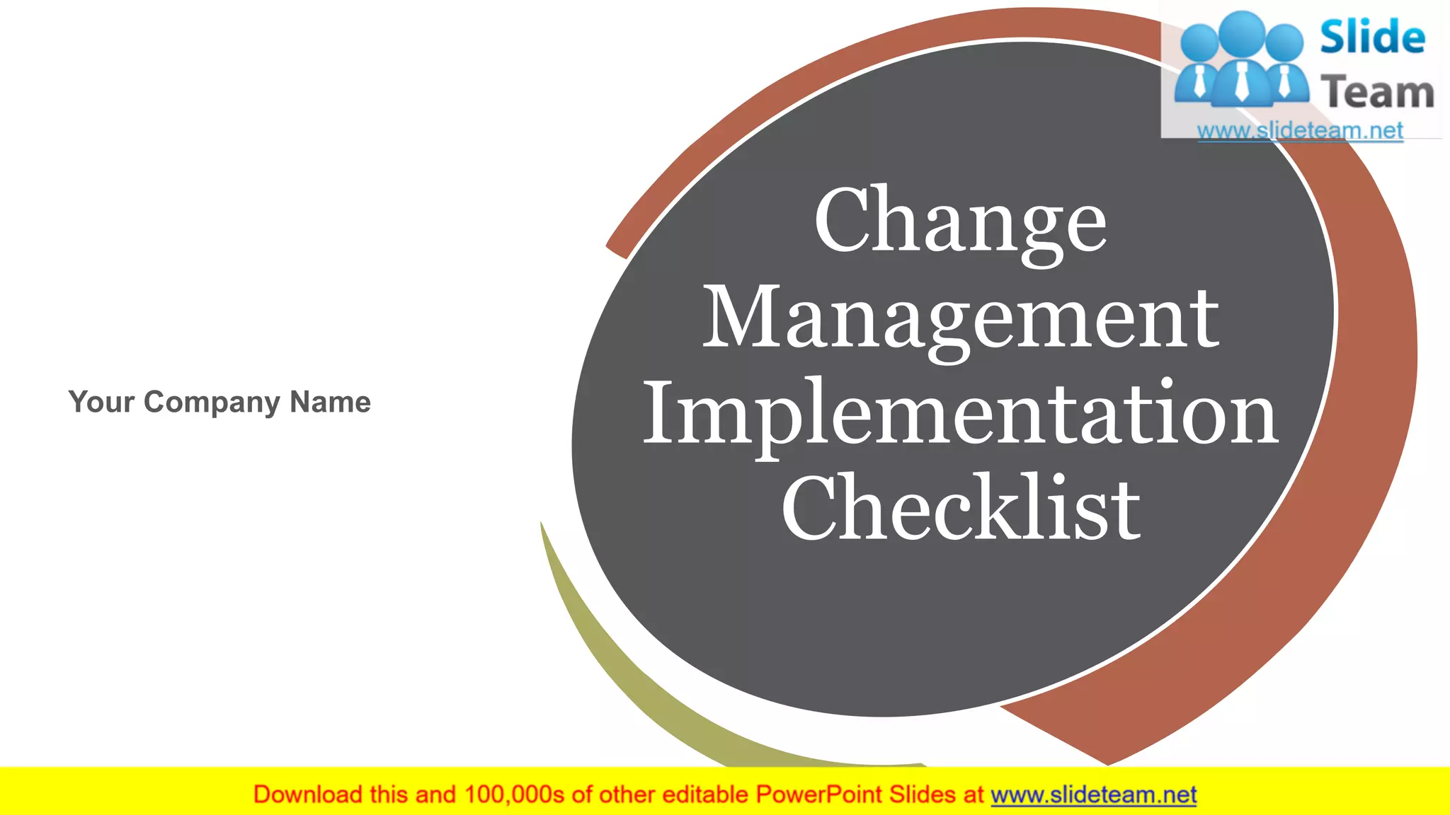 Change Management Implementation Checklist PowerPoint Presentation Slides | PPT