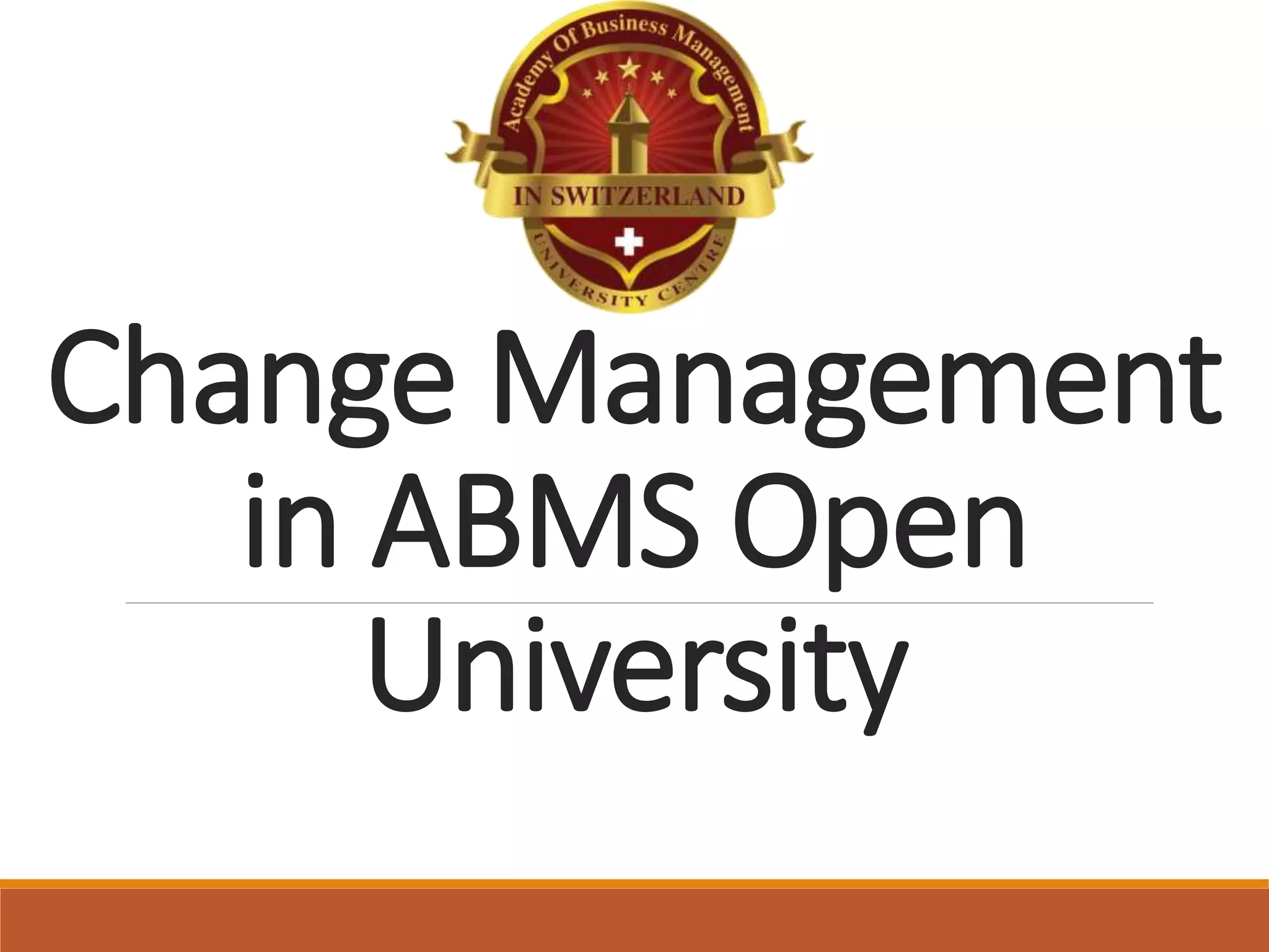 Gain Leadership Skills with ABMS's Change Management Program | PPT