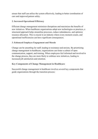 Change Management in Healthcare: Importance, Challenges & Strategies ...