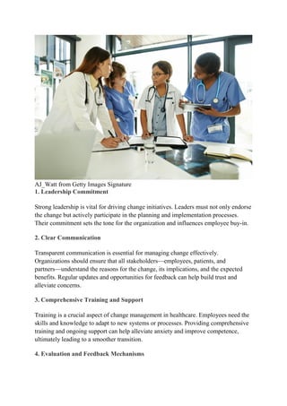 Change Management in Healthcare: Importance, Challenges & Strategies ...