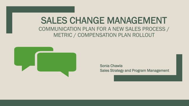 Sales Change Management - New process roll out | PPT