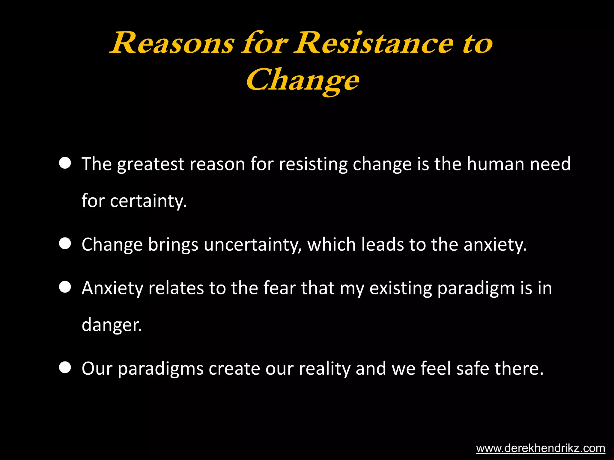 Introduction to Change Management by Derek Hendrikz | PPTX