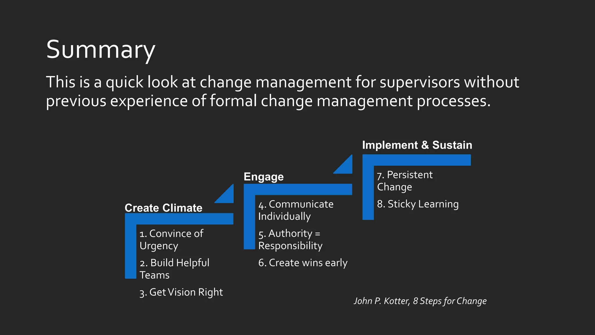 Change Management Introduction for New Supervisors | PPSX