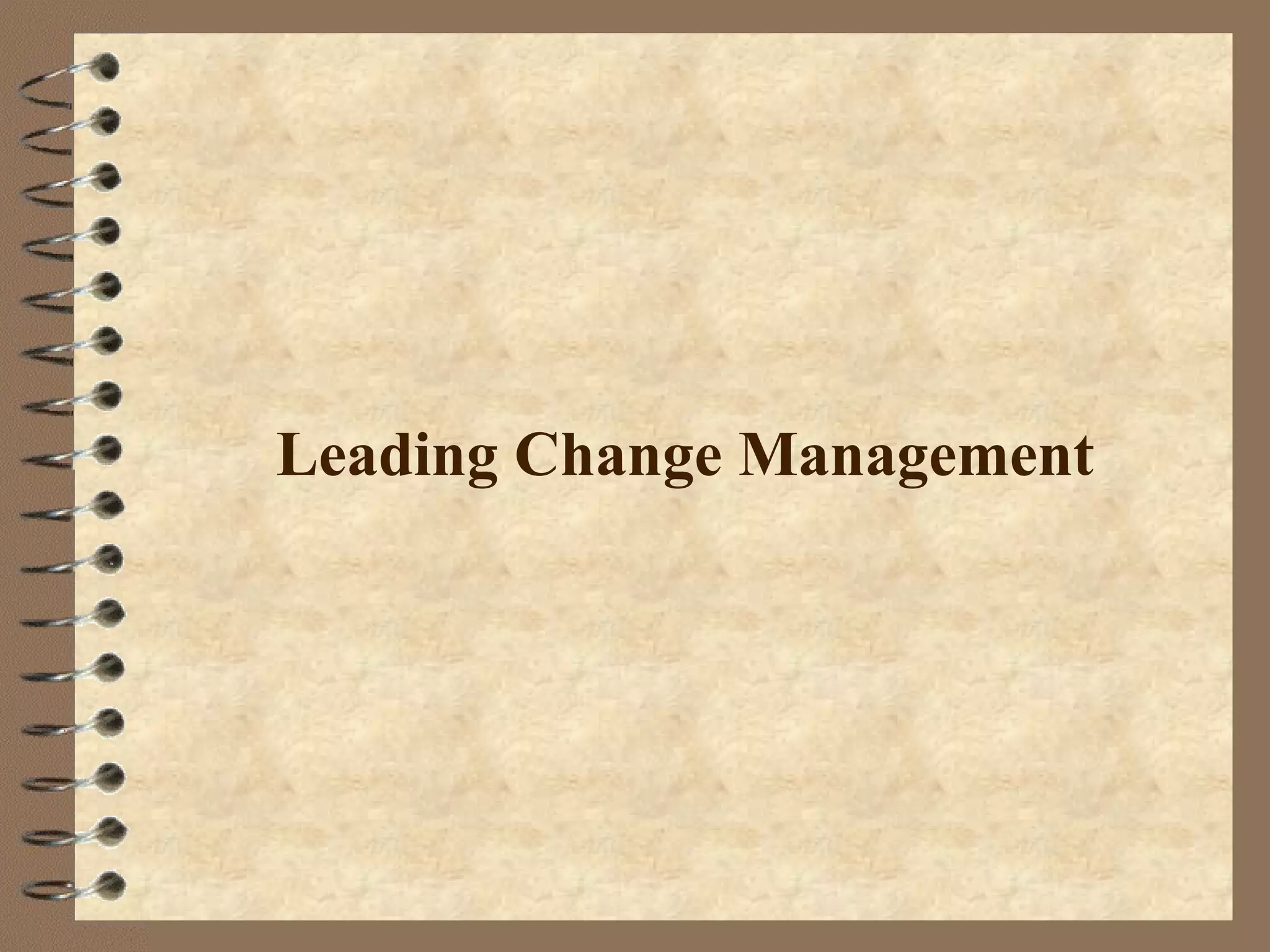 Leading change management | PPT