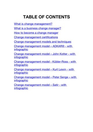 Change management models ebook | PDF