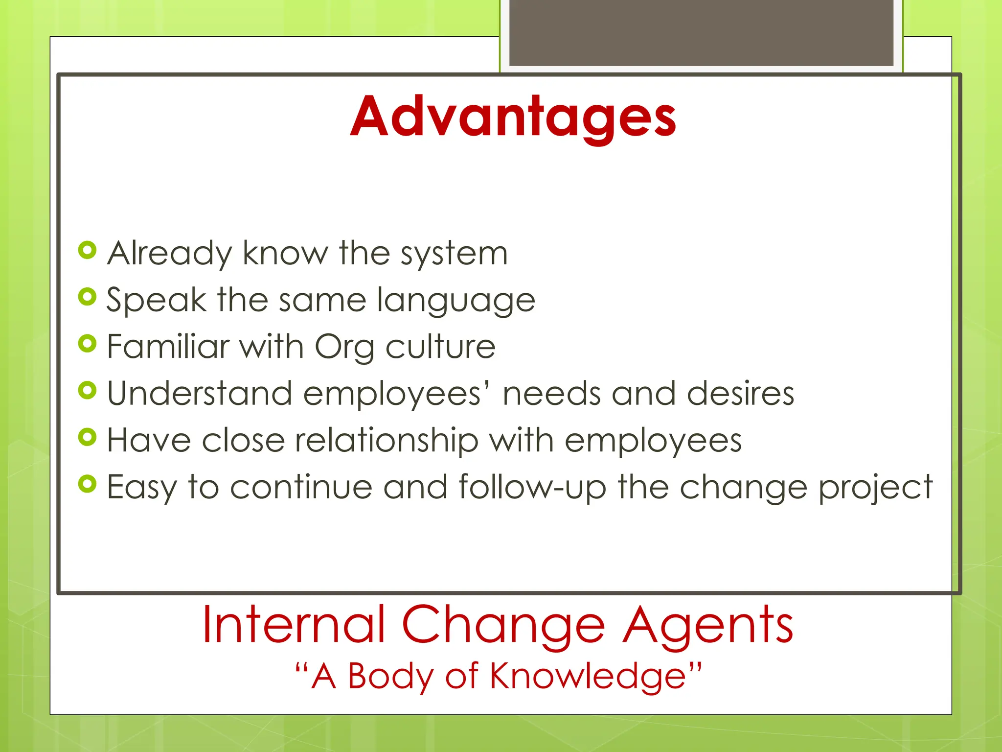 การทำสิ่งที่ดีในการแชร์ความรู้ Change Management Part 2.pptx