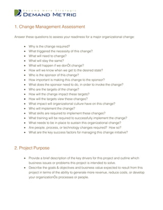 Change Management Plan | DOC