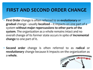 First Order Incremental Change