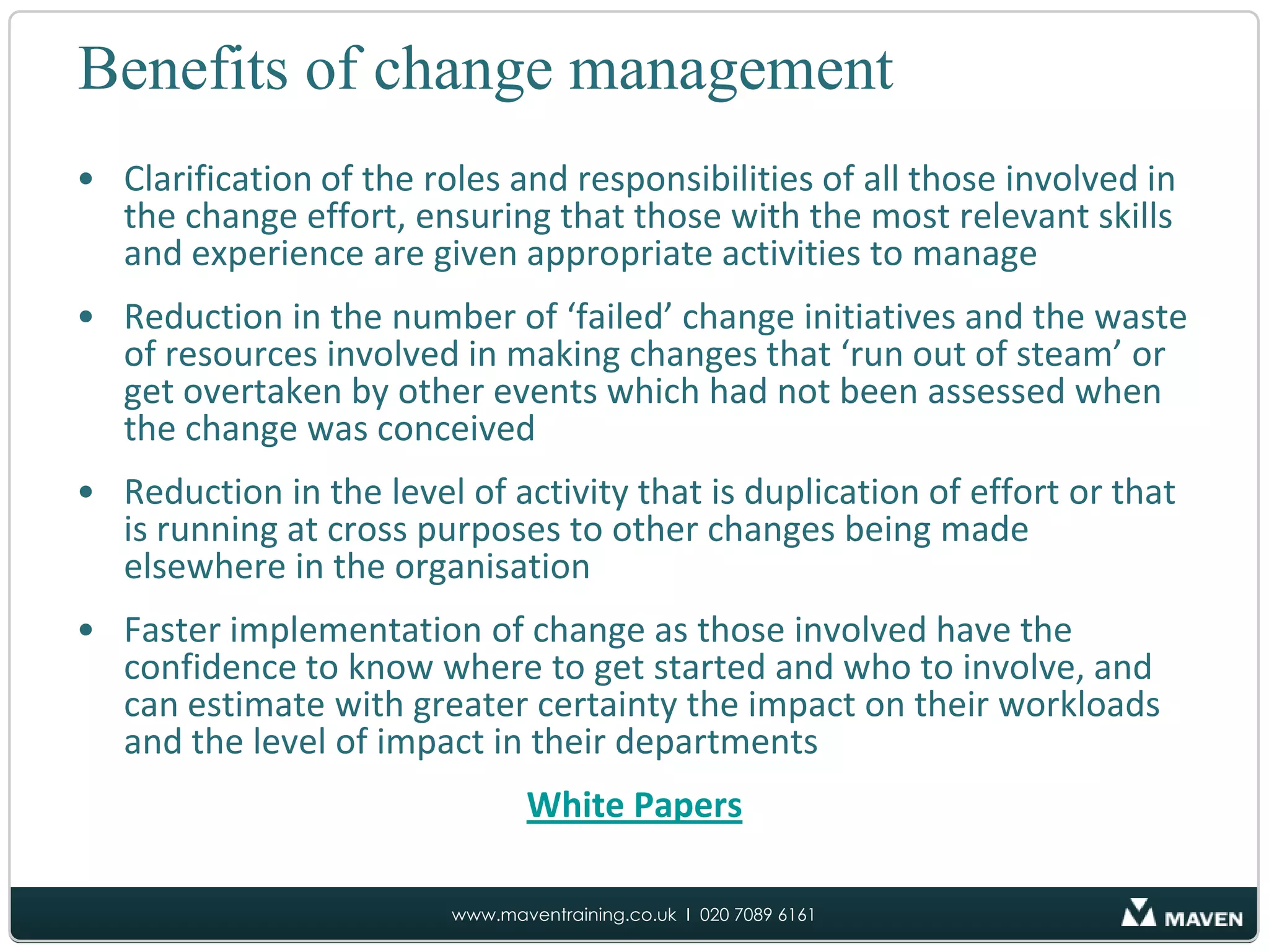 Change Management Quick Guide | PPT