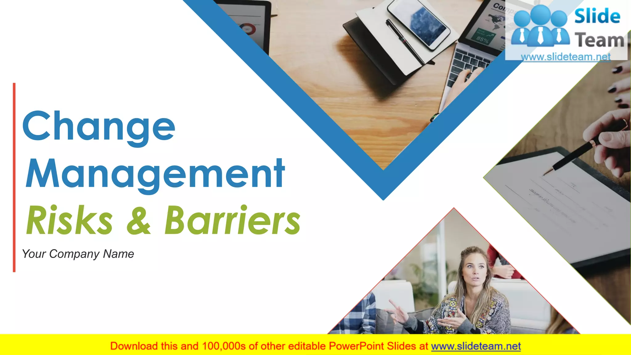 Change Management Risks And Barriers PowerPoint Presentation Slides | PDF