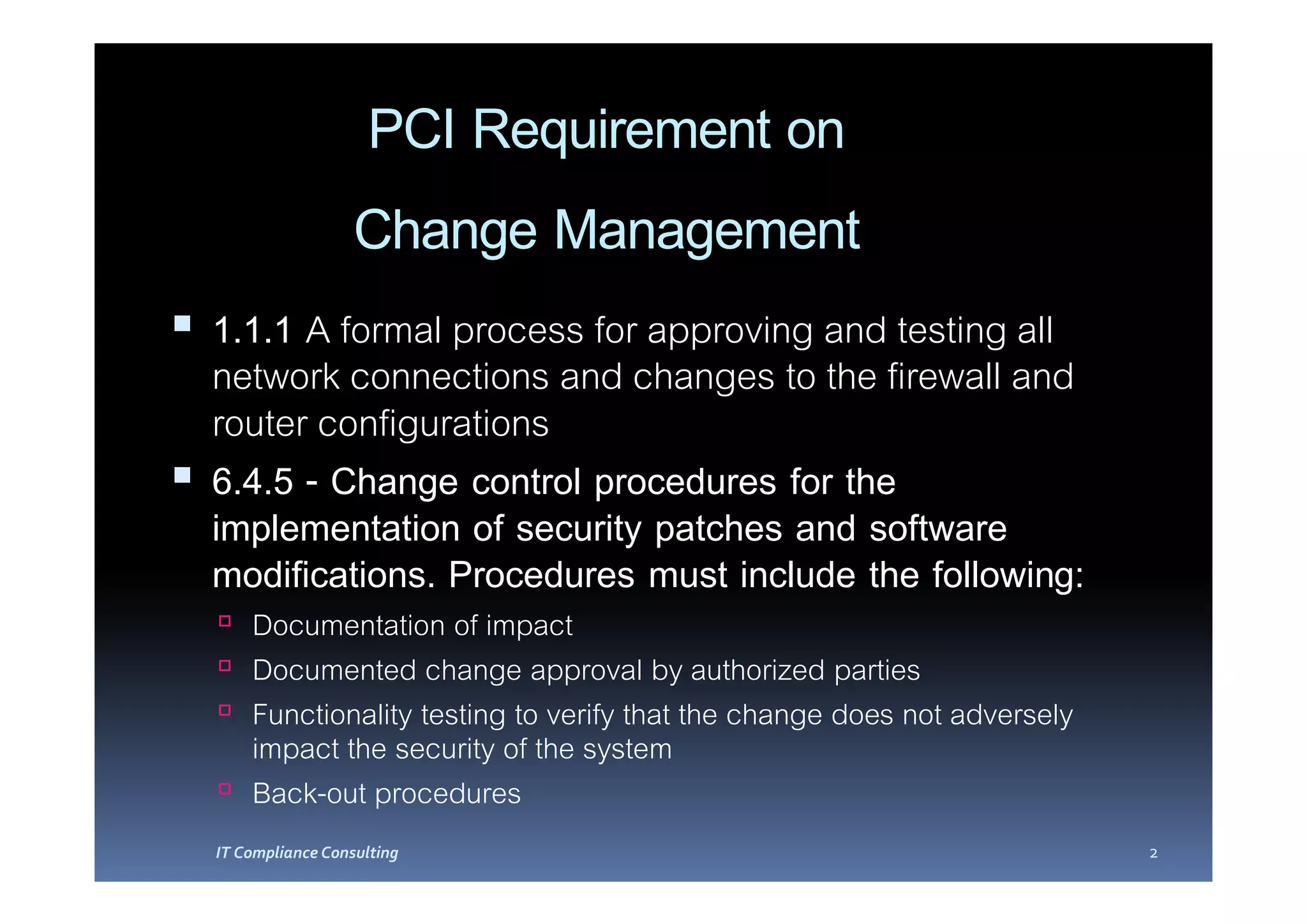 Change Management Overview | PDF