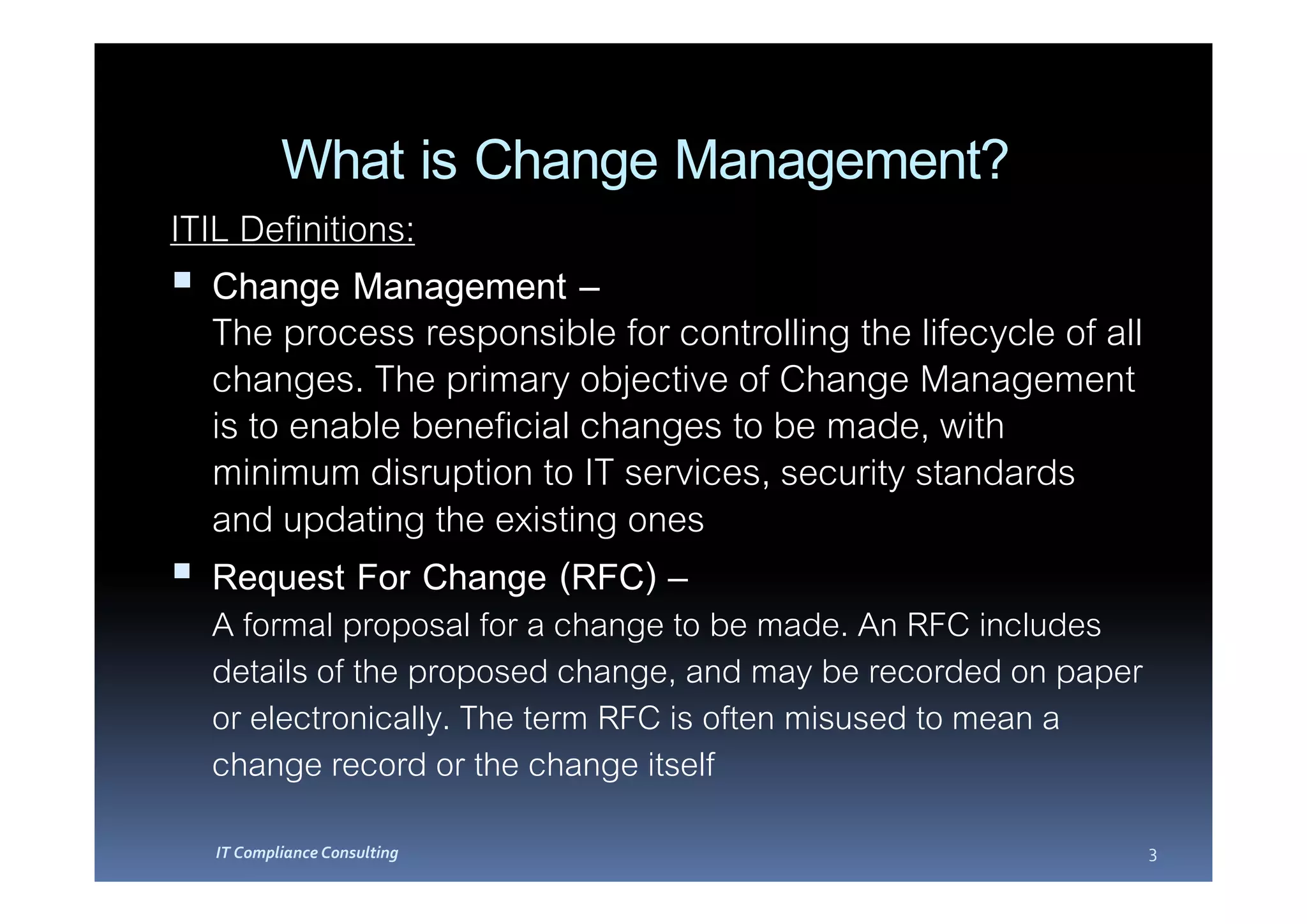 Change Management Overview | PDF