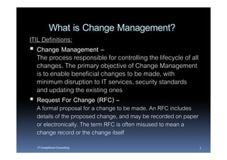 Change Management Overview | PDF