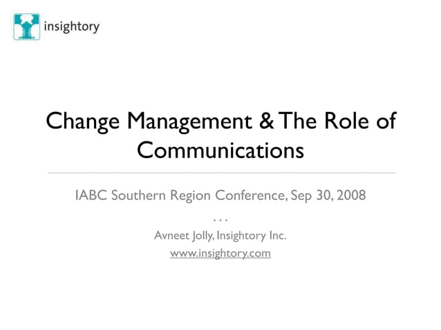 Change Management & the Role of Communications | PDF | Business ...