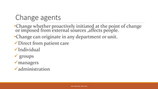 CHANGE MANAGEMNT in health system and care | PDF