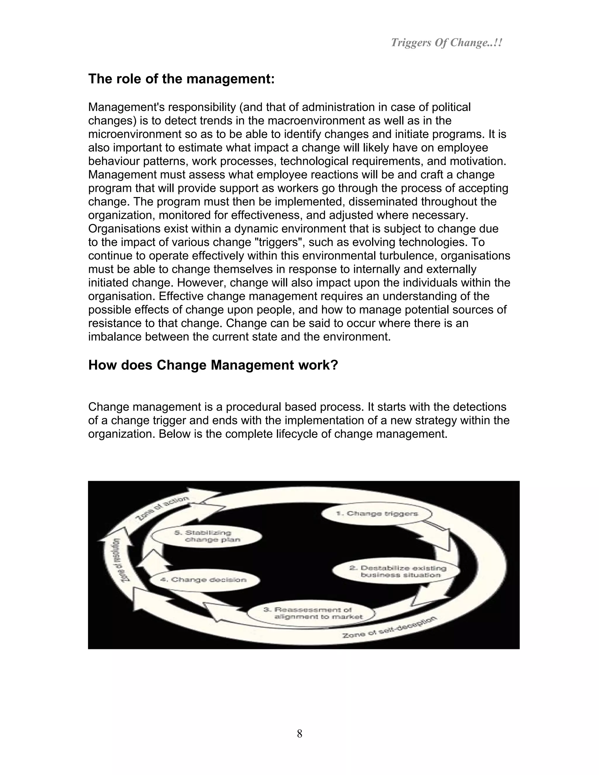 Triggers of Change | DOC