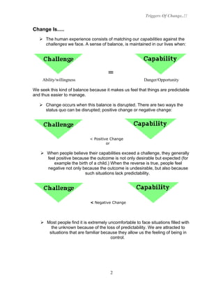 Triggers of Change | DOC