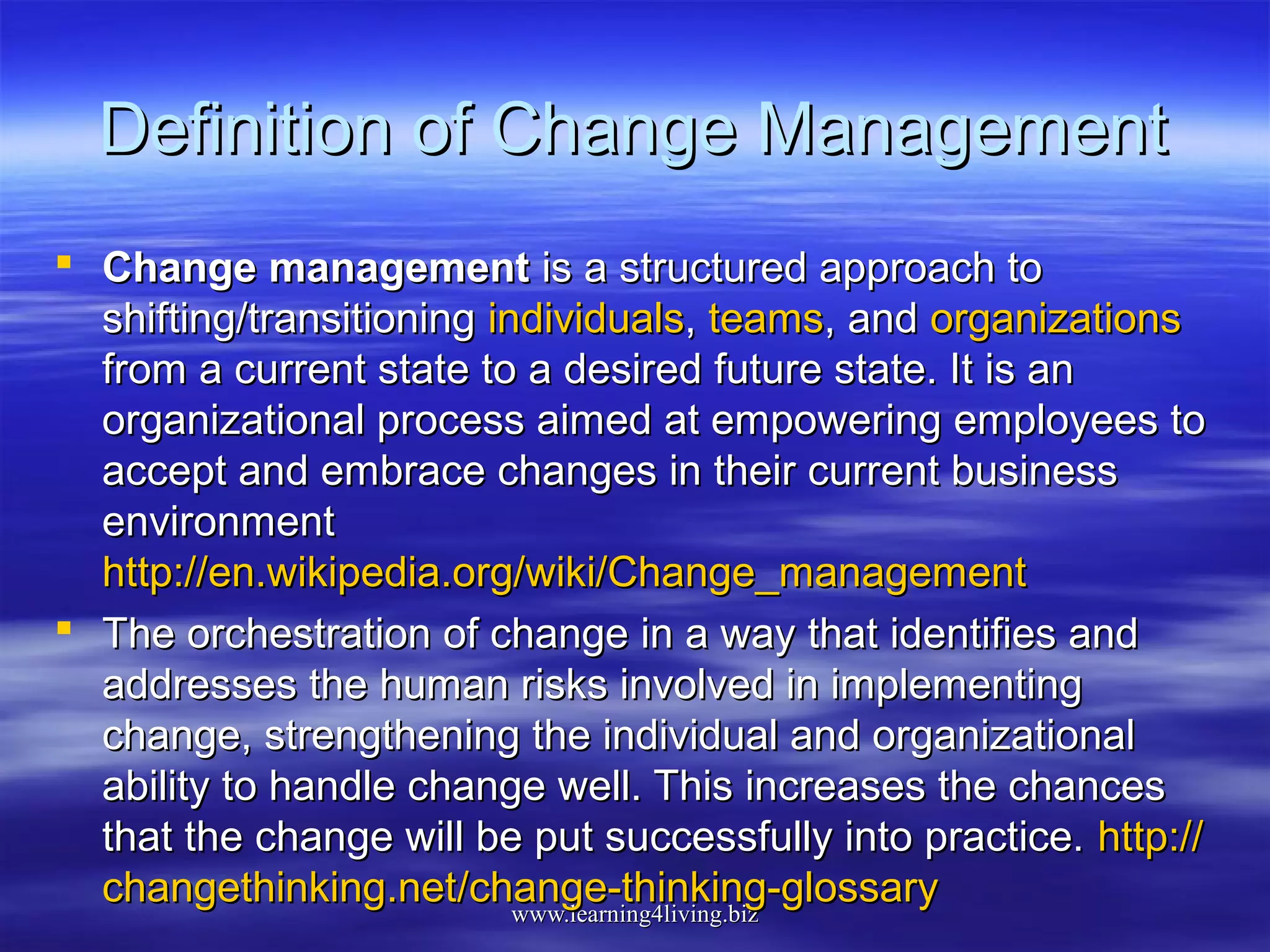 Change Management and Organizational Growth | PPT