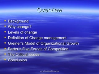 Change Management and Organizational Growth | PPT