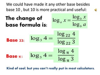 Change of base hm3 (2019) | PPTX