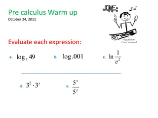 Change of base precalc | PPT